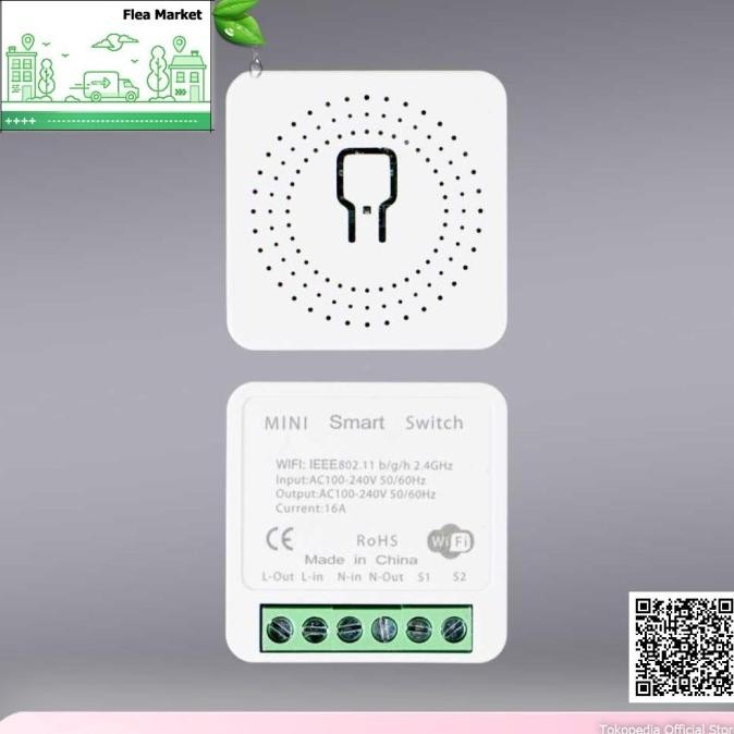 Jual Promo Flea.Id - Mini Smart Wifi Switch 2 Way Control Module 16A ...