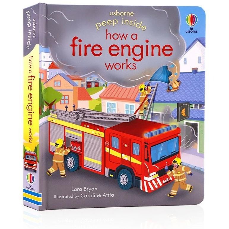 Jual Sp - Buku Cerita Anak Import Bahasa Inggris Peep Inside Fire Engine Tentang Pemadam ...