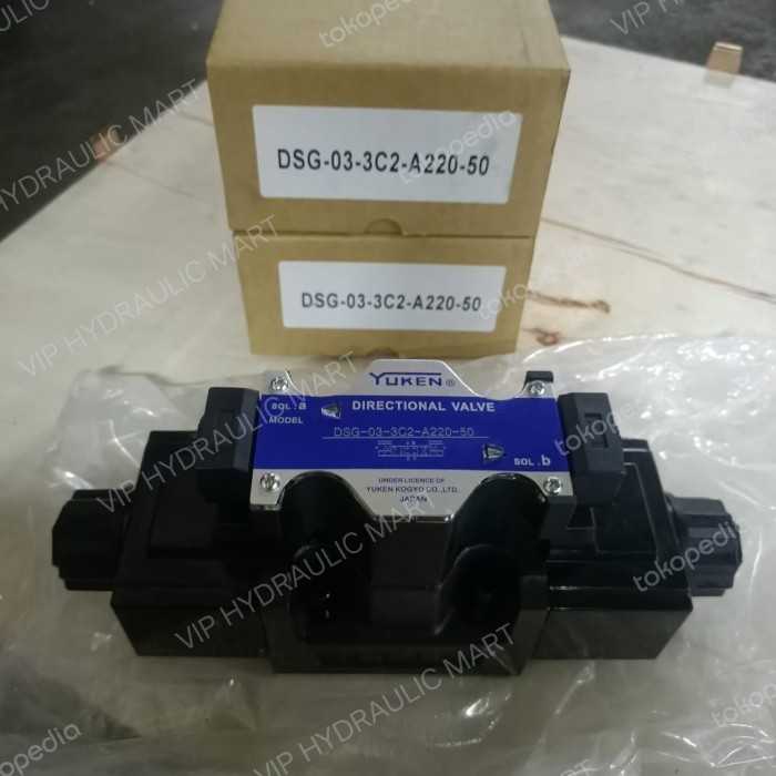 Jual Hydraulic Solenoid Valve Yuken Dsg-03-3C2-A220-50/Selenoid Yuken Harga Promo!! | Shopee ...