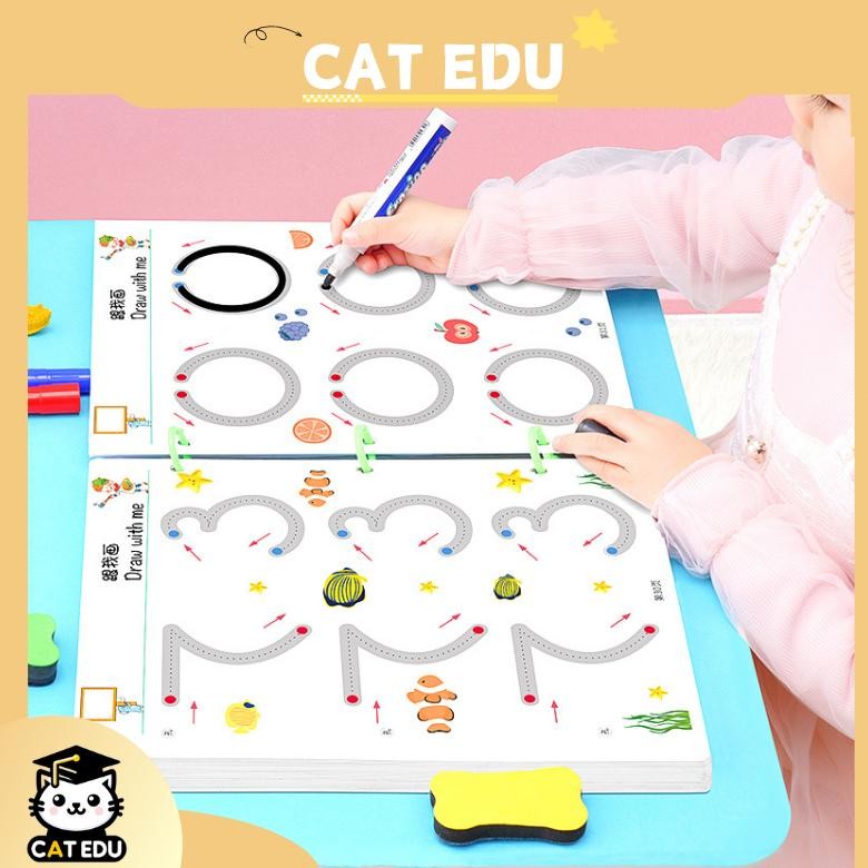 Jual Sp - Magical Tracing Workbook Reusabledot To Dot Wipe And Clean ...