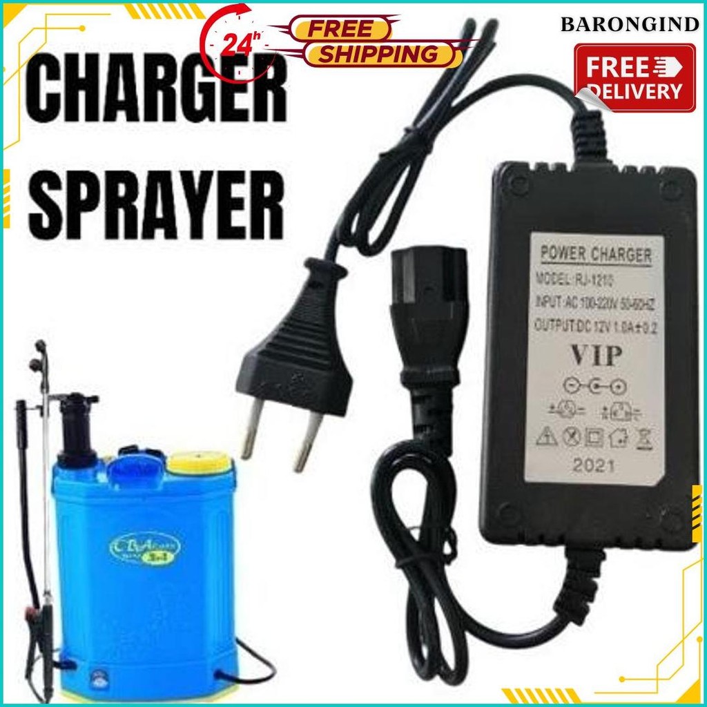 Jual Cas Aki Power Charger Sprayer Elektrik 12V 1-2A Charger Accu / Ces ...