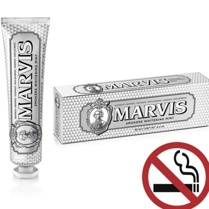 Jual Marvis Toothpaste Smokers Whitening Mint 85Ml | Shopee Indonesia