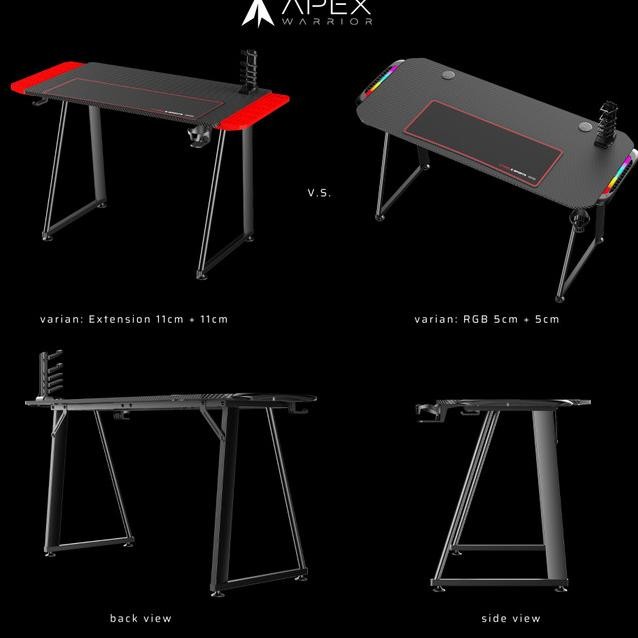 Jual Apex Warrior Ax-Series Music Rgb Gang Desk Table Meja Gang ...