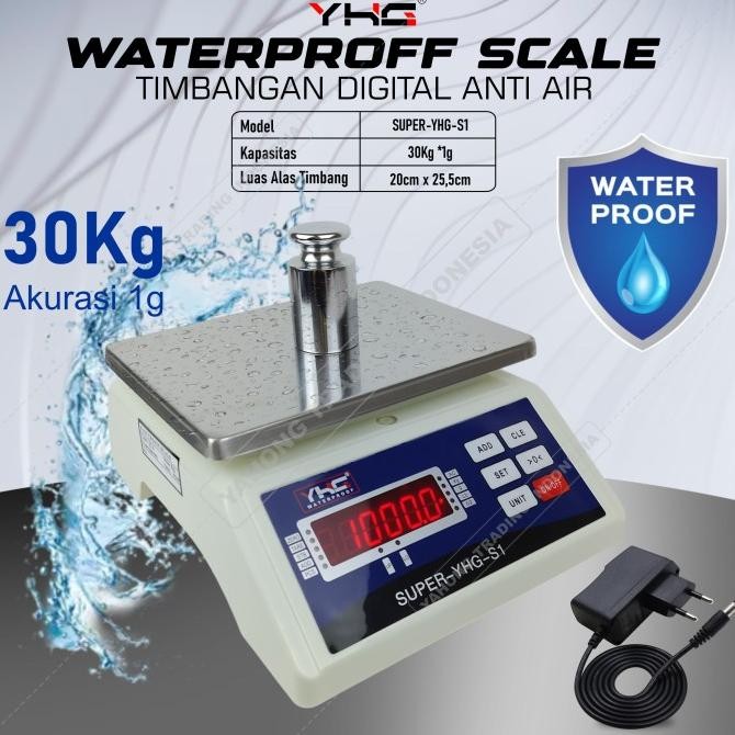 Jual NEW Timbangan Digital Waterproof Scale Anti Air Stainless 30kg 1g | Shopee Indonesia