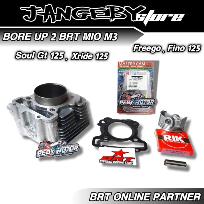 Jual PAKET BORE UP BRT 2 MIO M3 FREEGO FINO XRIDE SOUL GT 125 BLOK ...