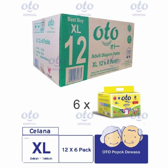Jual Rak - Oto Diapers Pants / Popok Dewasa Mdl Celana Uk Xl Isi 12 X 6 | Shopee Indonesia