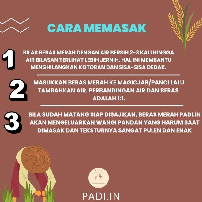 Jual Beras Merah Pandan Wangi Pulen 2,5 Liter Vacum Bubble Wrap ...