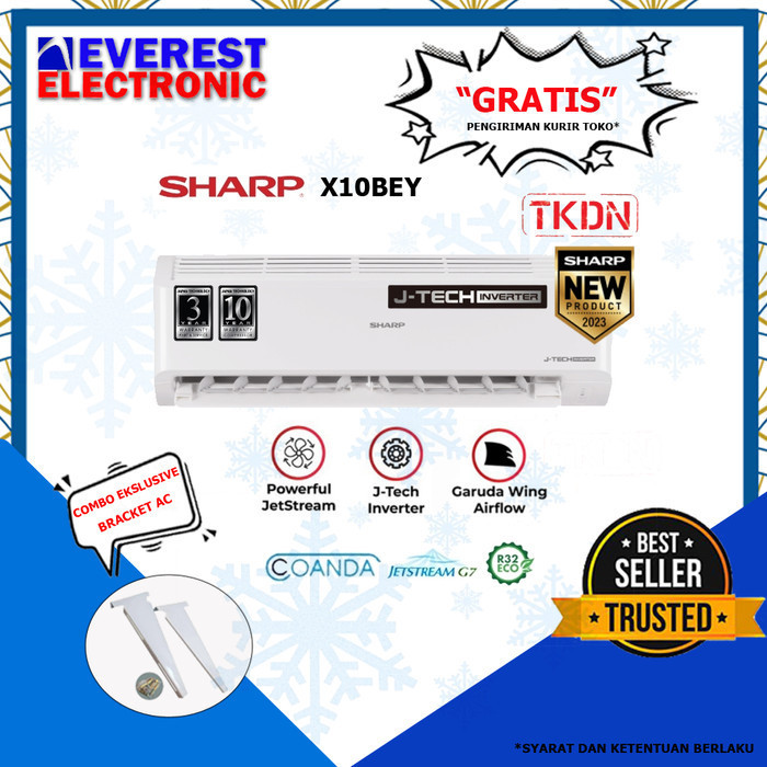 Jual AC SHARP INVERTER AH-X6BEY X 6 BEYJ-Tech Inverter (0,5PK) R32 | Shopee Indonesia