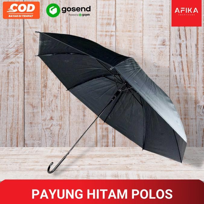 Jual PAYUNG HITAM POLOS PVC 8 TULANG RANGKA UKURAN 94CM X 71CM | Shopee ...