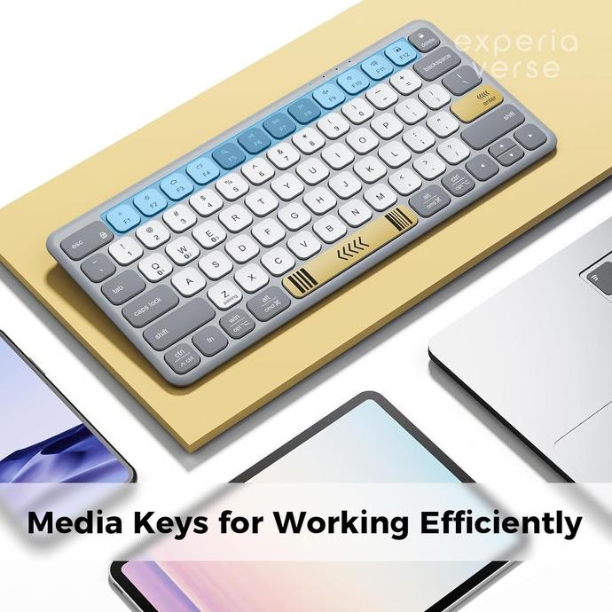 Jual iClever BK-50 Wireless Bluetooth 5.1 Keyboard Compact Slim untuk ...
