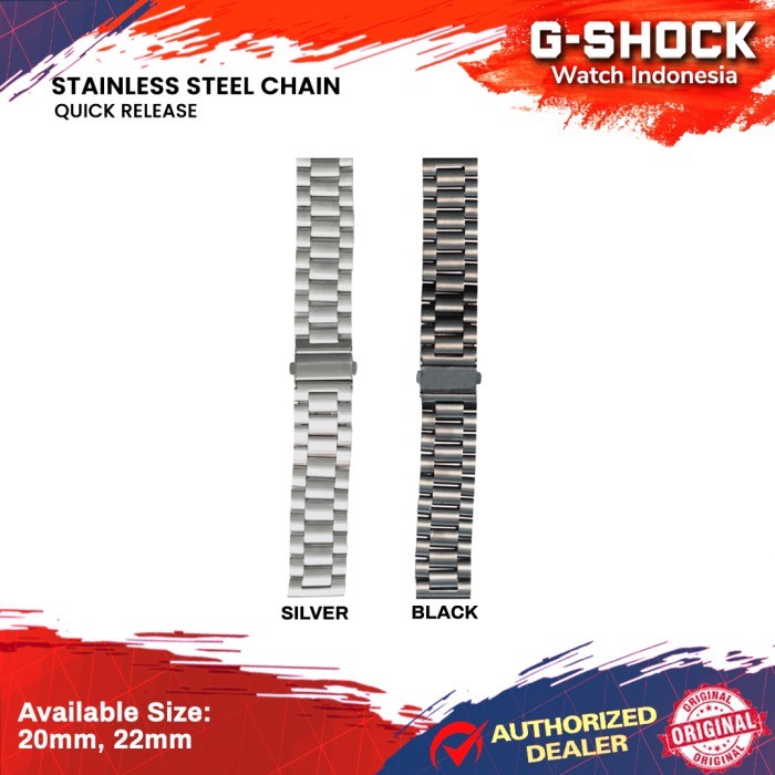 Jual Strap Stainless Chain Besi Rantai Smartwatch GT2 GT 2 20mm 22mm ...