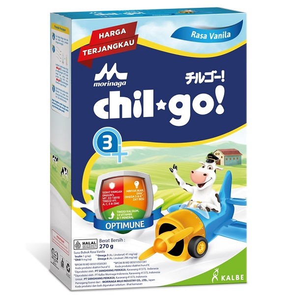 Jual MORINAGA CHIL GO POWDER 3+ VANILLA 270 GR | Shopee Indonesia