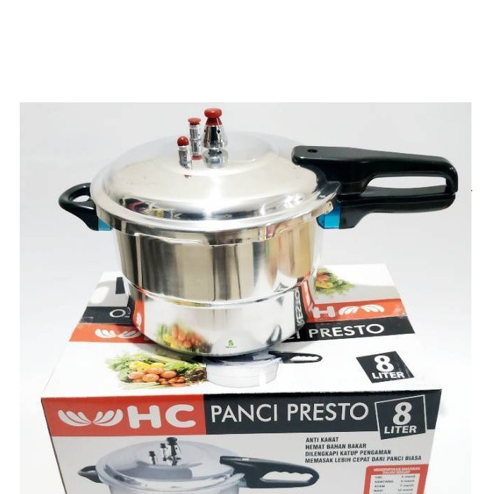 Jual BARAKATI - Panci Presto 8 Liter - Pressure Cooker +Steamer / Kukusan 8 Liter / Wellington ...