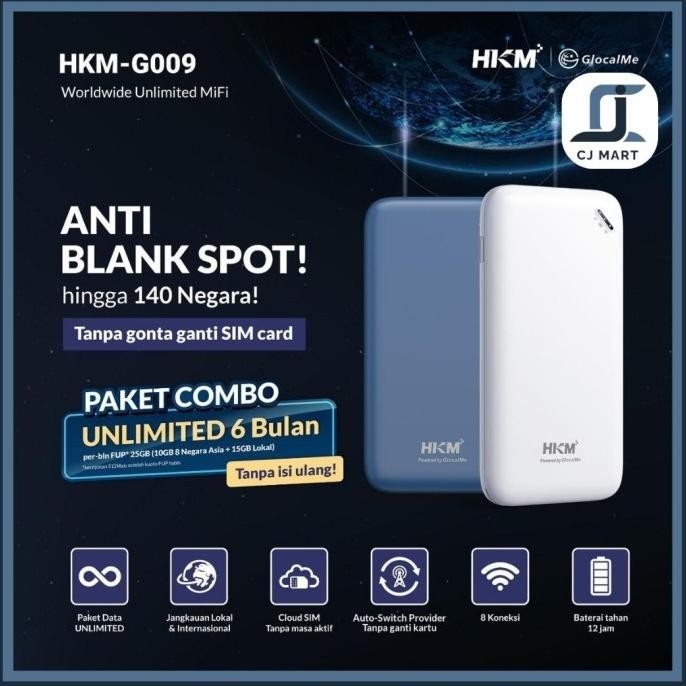 Jual HKM G009 Modem Mifi Worldwide Travel Modem Wifi FREE KUOTA ...