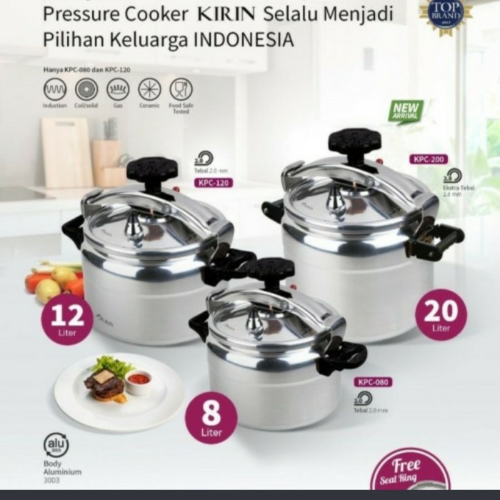 Jual Kirin Panci Presto Pressure Cooker 8L KPC080 | Shopee Indonesia