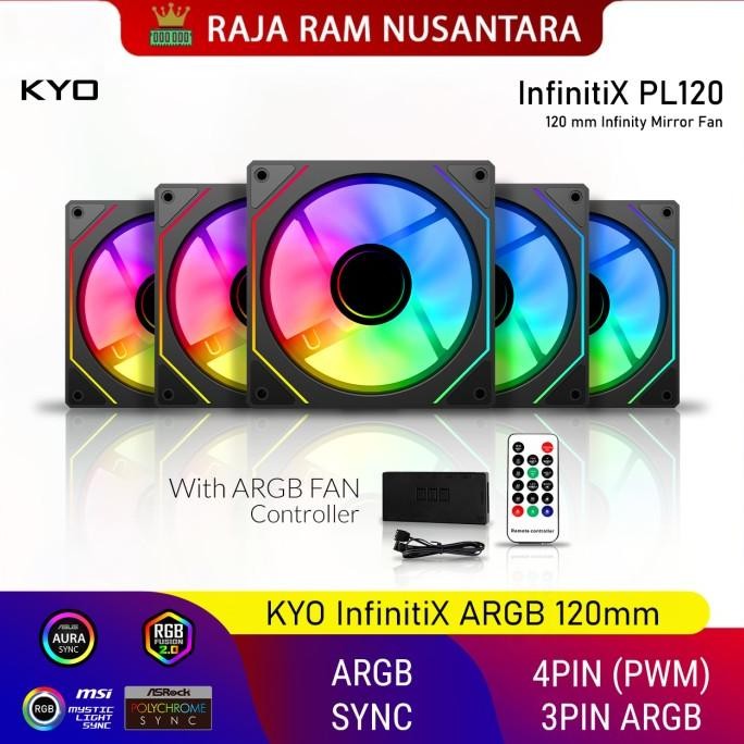 Jual TERMURAH - KYO InfinitiX PL120 Fan ARGB 120mm ARGB Sync 3 in 1 / 5 ...