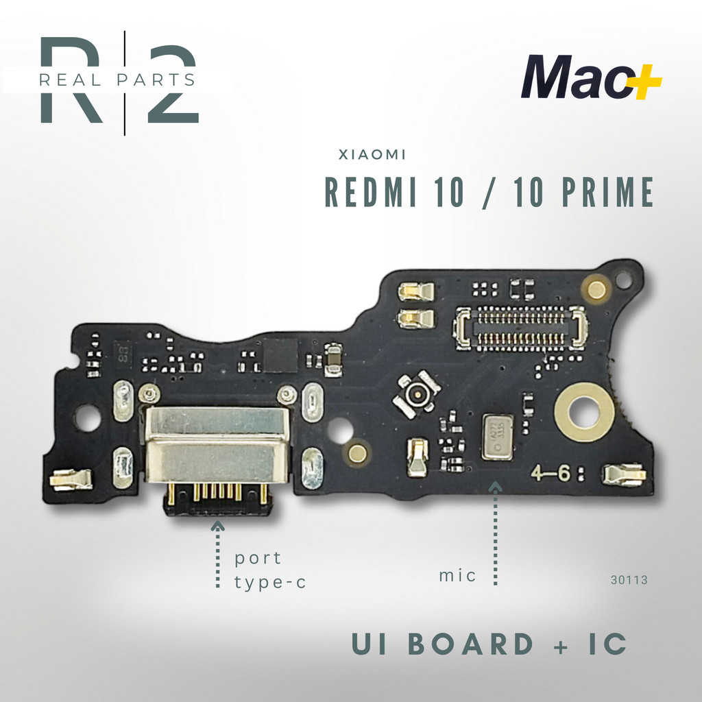 Jual Papan Cas Mic + IC XIAOMI Redmi 10 / Redmi 10 Prime PCB UI Board ...
