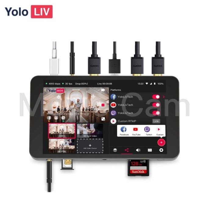 Jual BEBAS ONGKIR - YoloLiv YoloBox Portable Multi-Camera Live Streaming Studio Device | Shopee ...