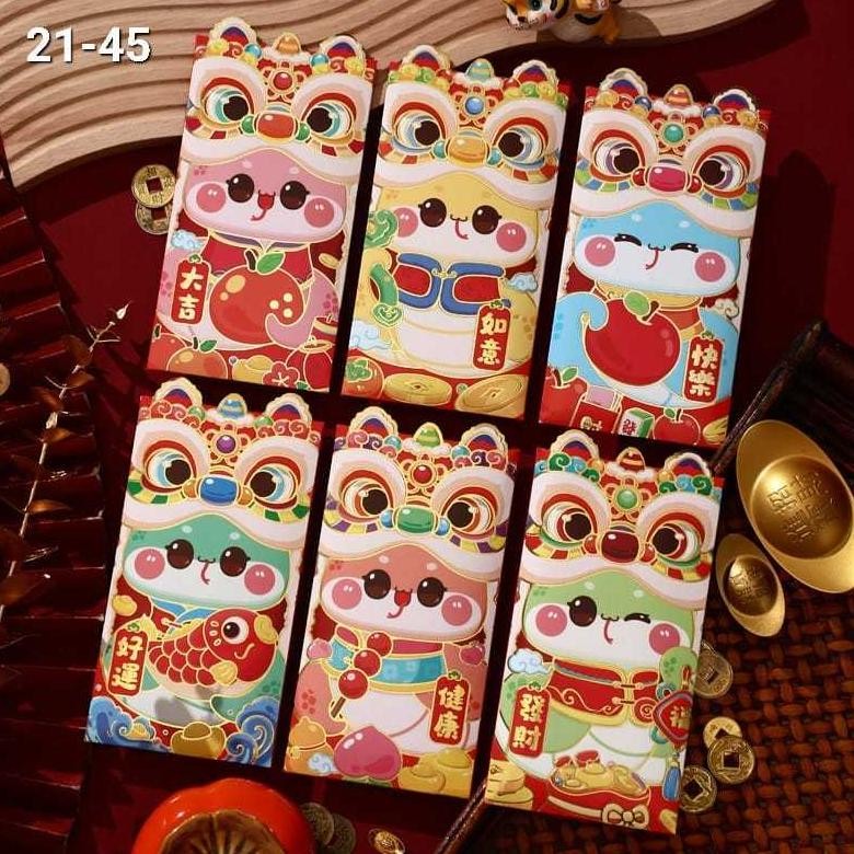 Jual Grosir Angpao Ular Premium Panjang Isi 6 Angpau 2025 Angpao 3D ...