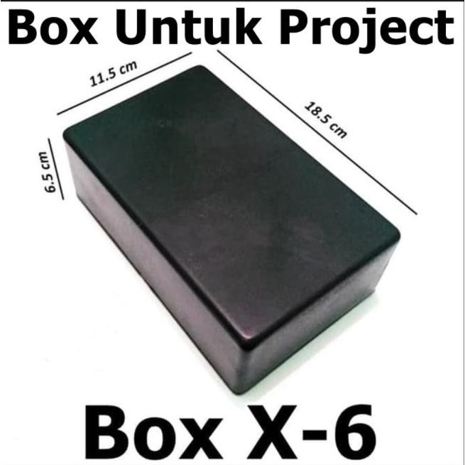 Jual Box Hitam Kotak Panel X6 X 6 Mikrotik Plastik Project Elektron ...