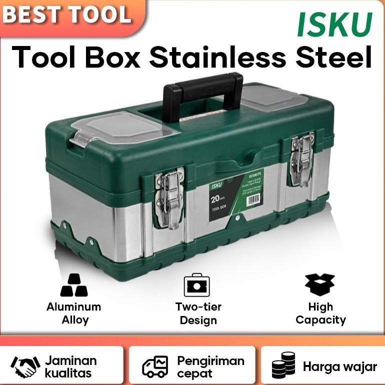 Jual ISKU Kunci Tool Box besar 15-20'' Inch baja Kotak box alat Perkakas/20inch Material ...