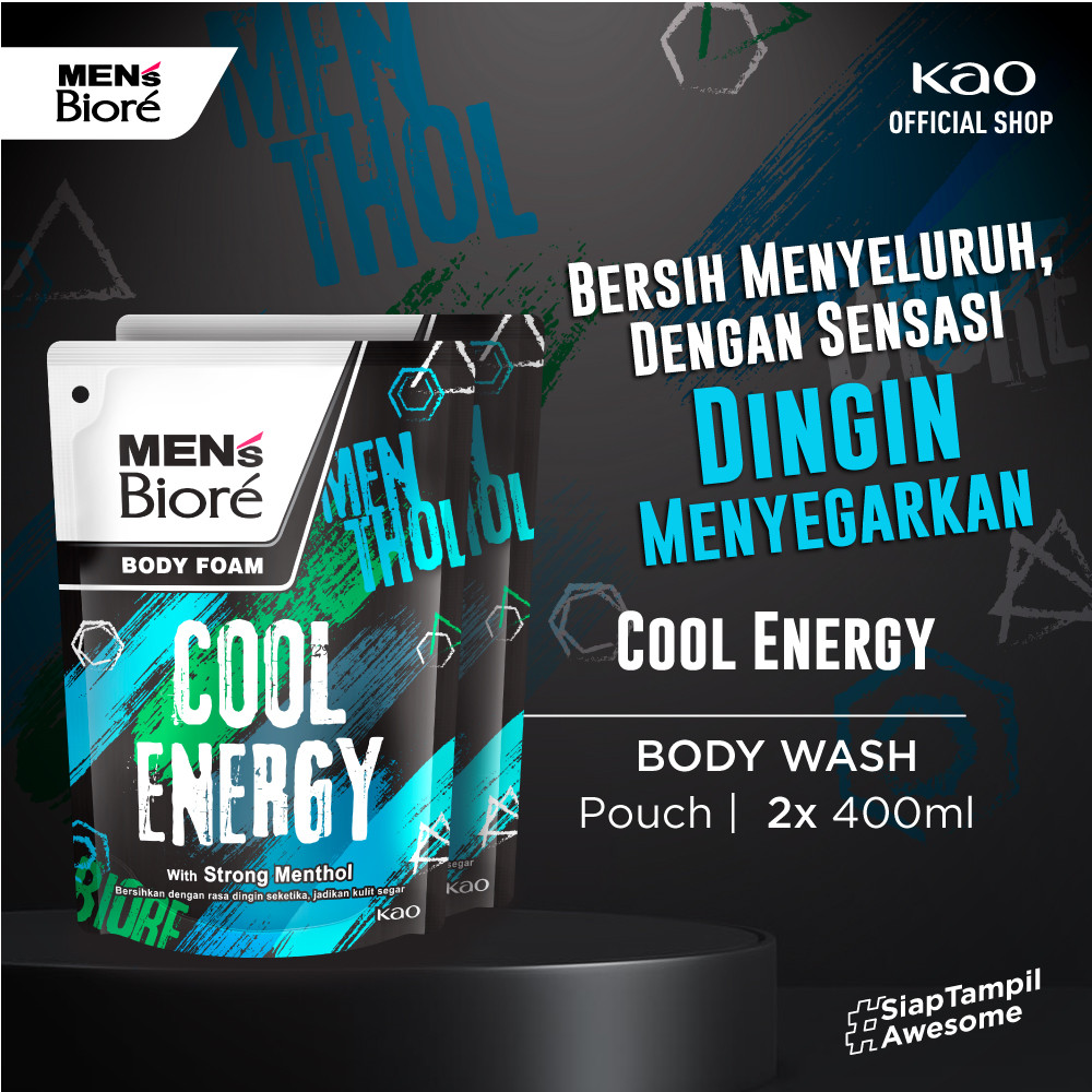 Jual Biore Men's Sabun Cool Energy Refill 2 x 400 mL | Shopee Indonesia