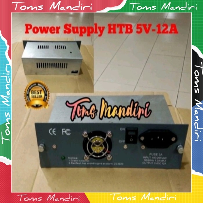 Jual Power Supply Rack HTB 5V-12A 14 slot /Adaptor Rack HTB 5V - 12A ...