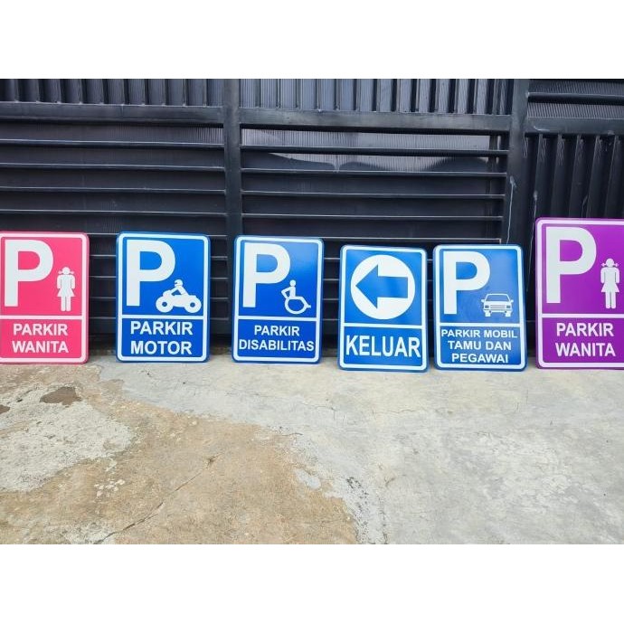 Jual Rambu Parkir Vip 40Cm X 60Cm, 35Cm X 50 Cm, Plat Acp 3Mm | Shopee ...