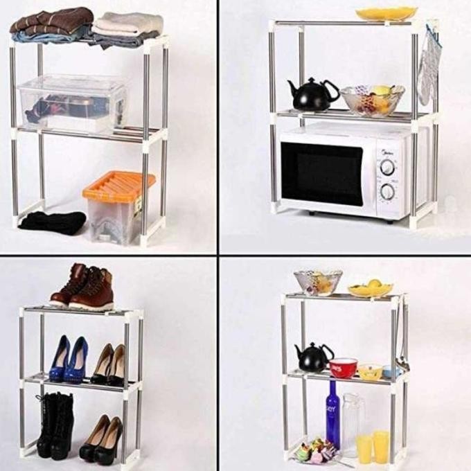 Jual Rak Buku Besi Laptop Organizer Meja Printer susun Minimalis Kuat ...