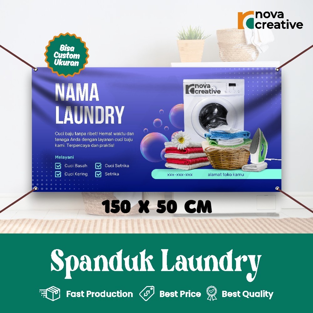 Jual Cetak Spanduk Laundry Profesional Spanduk Custom Desain Suka-Suka ...