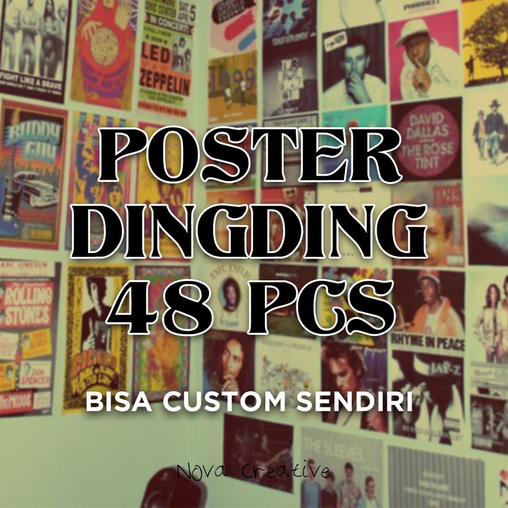 Jual Poster Dinding Poster Aesthetic Isi 48 Poster Bisa Custom Sendiri ...