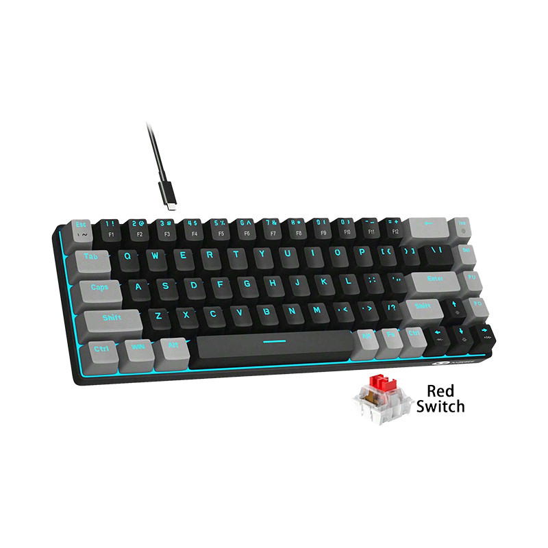 Jual Magegee MK-Box Wired Mechanical Keyboard Grey Black Red Switch ...
