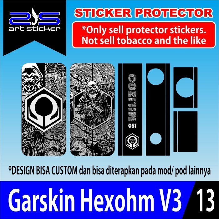 Jual COD Hexohm V3 Suicide Black Milizoo Stiker Skin Casing Bayar ...