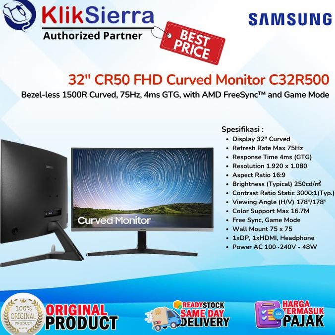 Jual Samsung 32" Inch Lc32R500Fde Fhd Led Curved Monitor Lc32R500 ...