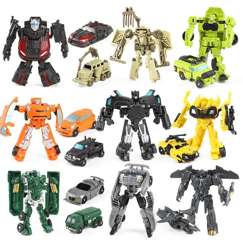 Jual mini transformation robot puzzle assembled robot racing car people ...
