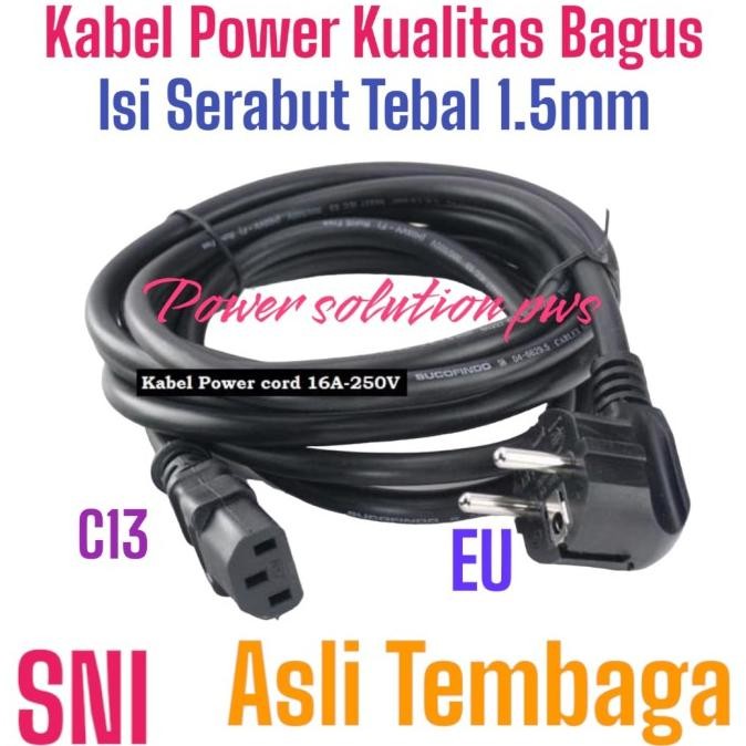 Jual Kabel Power Ac-Cpu 1.5M SNI Tebal 3x 1.5mm 16A-250V / 300V Murah ...