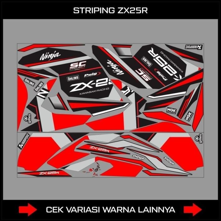 Jual BEST DEAL STRIPING NINJA ZX25R LIVERY SC PROJECT / STIKER DECAL ...