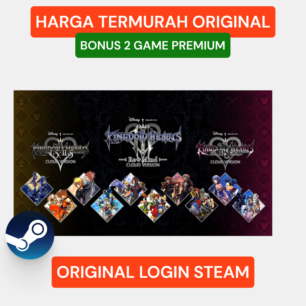 Jual KINGDOM HEARTS INTEGRUM MASTERPIECE - Original Game Steam Laptop PC Steam Deck Ayaneo ROG ...