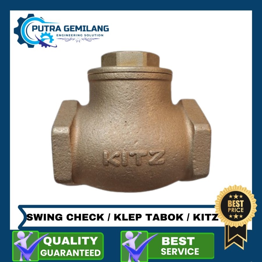 Jual SWING CHECK VALVE KLEP TABOK KUNINGAN KITZ 1-1/2" inch / DRAT / ORIGINAL | Shopee Indonesia