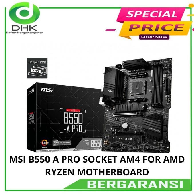 Jual MSI B550 A PRO SOCKET AM4 FOR AMD RYZEN MOTHERBOARD | Shopee Indonesia