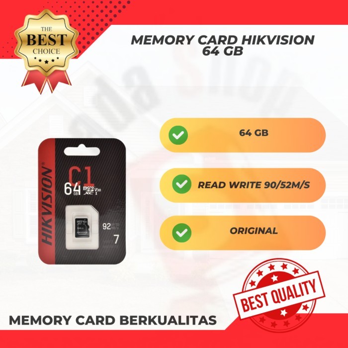Jual Produk Ready MICRO SD HIKVISION KHUSUS CCTV 64 GB CLASS 10 ...