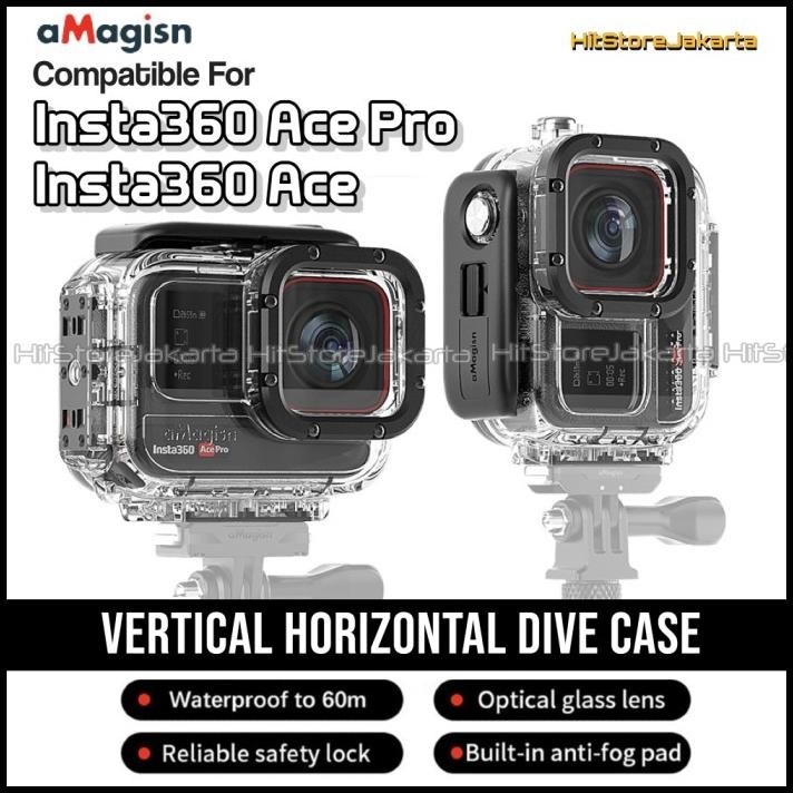 Jual Amagisn Dive Case For Insta360 Ace Pro Ace Pro 2 Horizontal ...