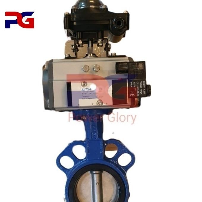 Jual BUTTERFLY VALVE 6"INCH ACTUATOR PNEUMATIC/LIMIT SWITCH/SELENOID ...