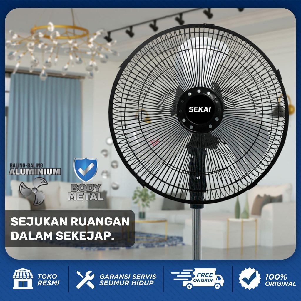 Jual SEKAI Kipas Angin Berdiri / Stand Fan Tornado 12 Inch - HSN 1238 | Shopee Indonesia