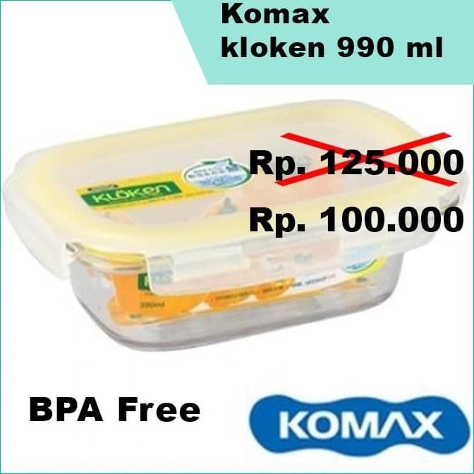 Jual Kotak Makan/Luch Box Komax Kloken 990 Ml Produk Asli Harga Murah ...