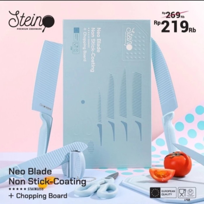 Jual Produk Ready Neo Blade knife set Stein /pisau set biru Stein ...