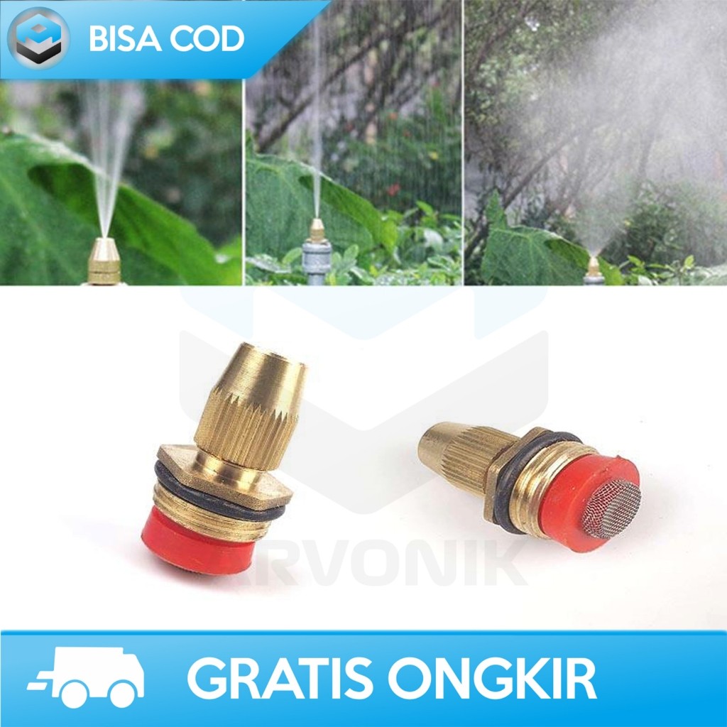 Jual NOZZEL SPRAYER KUNINGAN DRIP AIR IRIGASI TAMAN BRASS 1/2 INCH ...