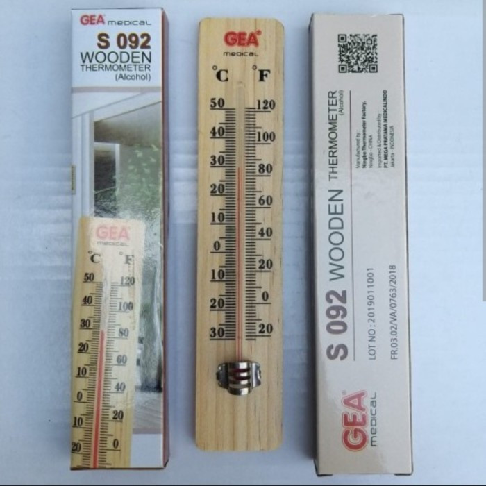 Jual Termometer Kayu GEA S092 Aesthetic / Termometer Ruang GEA Wooden ...