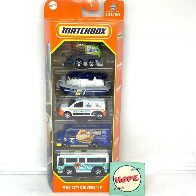 Jual Matchbox 5 Gift Pack MBX City Drivers IV Diecast Matchbox Original ...