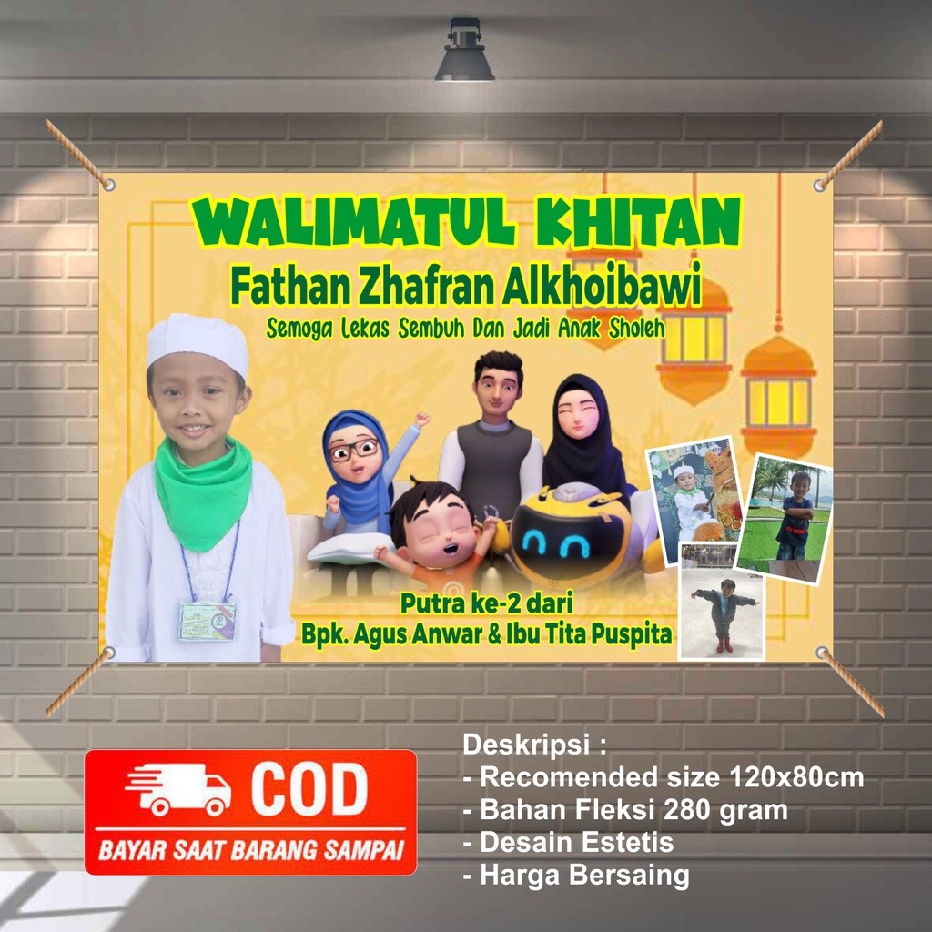 Jual PROMO DISKON GEDE !! Banner / Backdrop Walimatul Khitan Anak ...